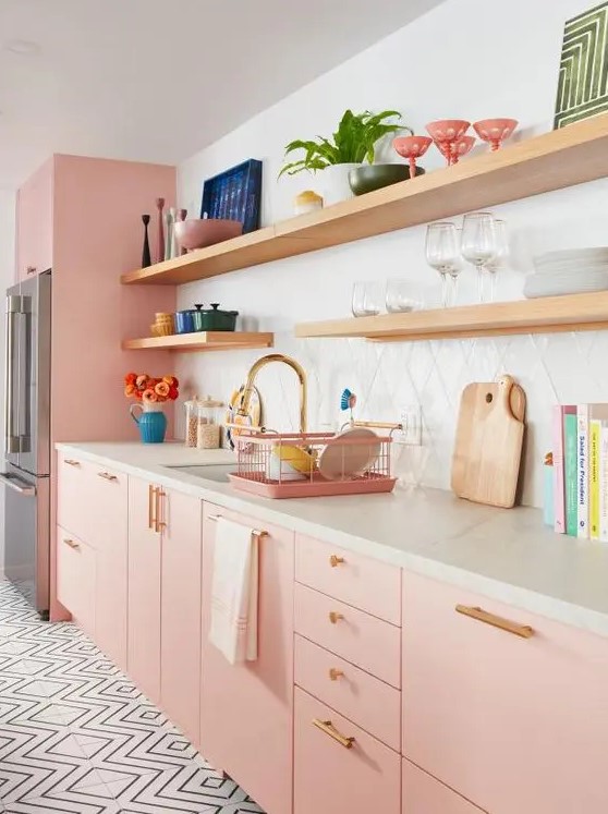 100 Pink Kitchens That Look Absolutely Gorgeous - DigsDigs
