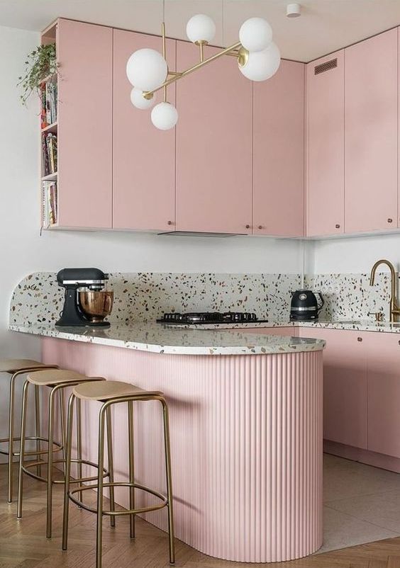 100 Pink Kitchens That Look Absolutely Gorgeous - DigsDigs