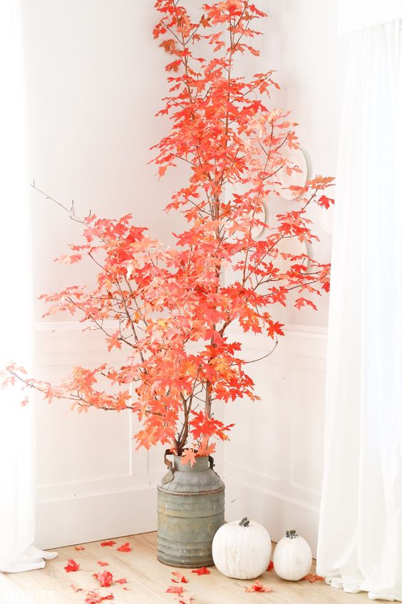 25 Ways To Use Fall Leaves For Home Decor - DigsDigs