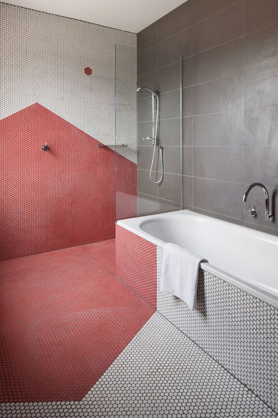 25 Bright And Cool Color Block Ideas For Bathrooms Digsdigs