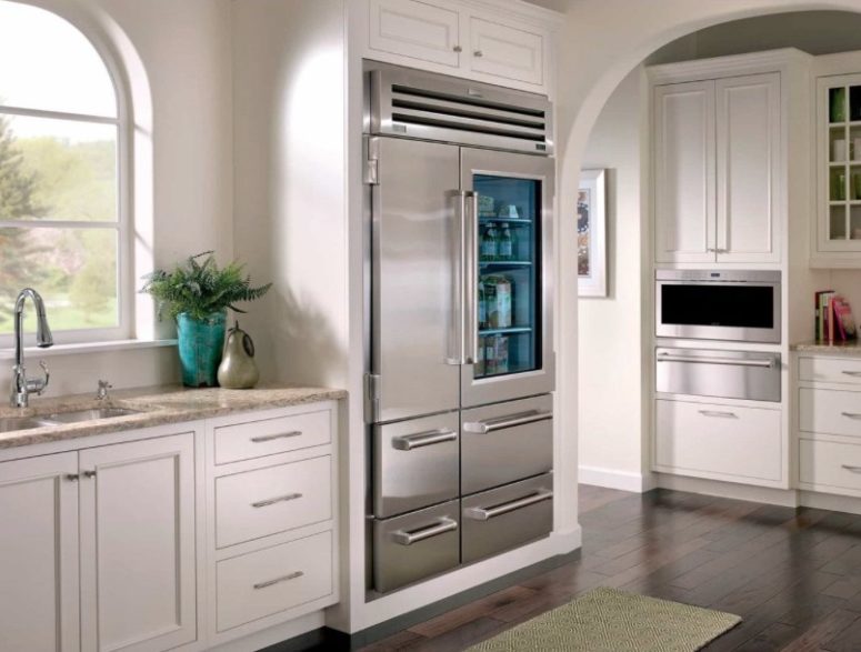 20 Glass Door Fridges With Pros And Cons - DigsDigs