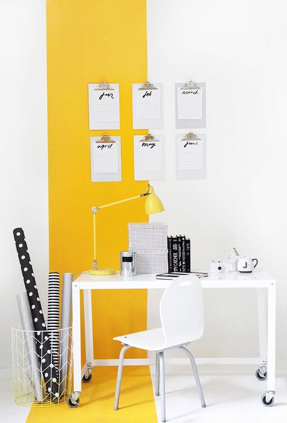 25 Color Block Decor Ideas For Home Offices - DigsDigs