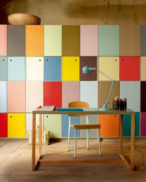 25 Color Block Decor Ideas For Home Offices - DigsDigs