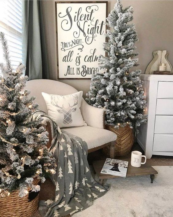 25 Snowy Christmas Home Decor Ideas - DigsDigs