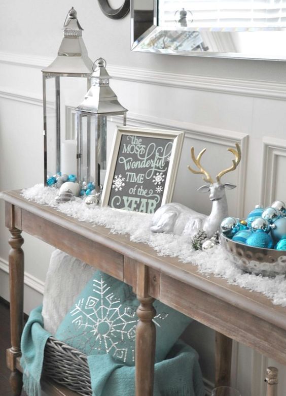 25 Snowy Christmas Home Decor Ideas - DigsDigs