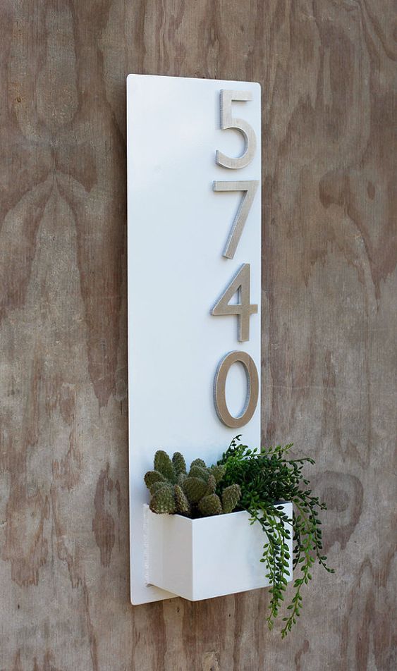 25 Modern House Number Designs You May Steal - DigsDigs