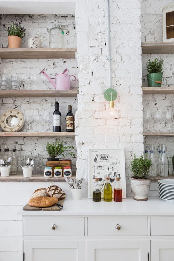 25 White Brick Walls And Ways To Use Them - DigsDigs