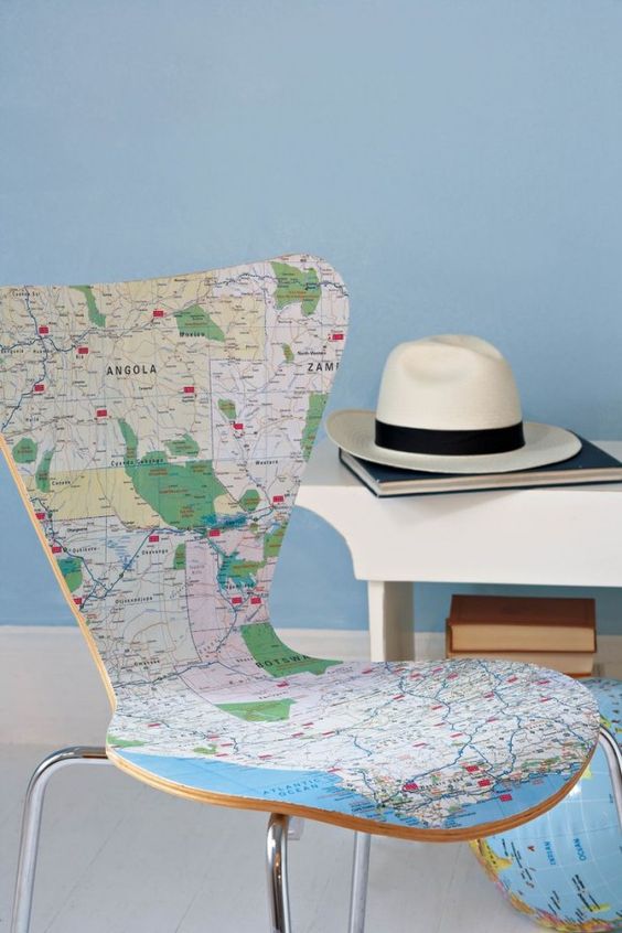 25 Ways To Incorporate Maps Into Home Decor - DigsDigs