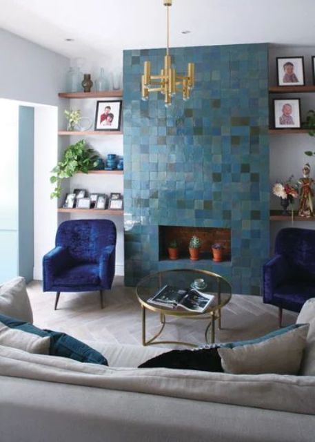 72 Tile Fireplaces To Accent Your Living Room - DigsDigs