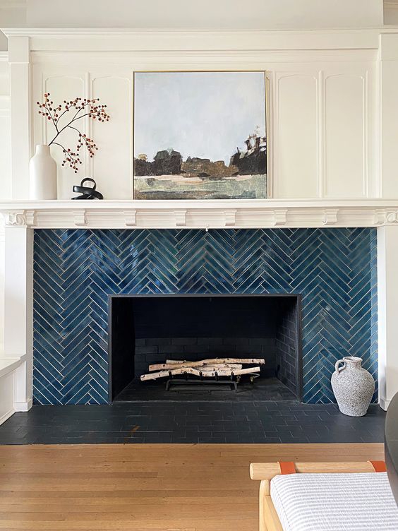 72 Tile Fireplaces To Accent Your Living Room - DigsDigs