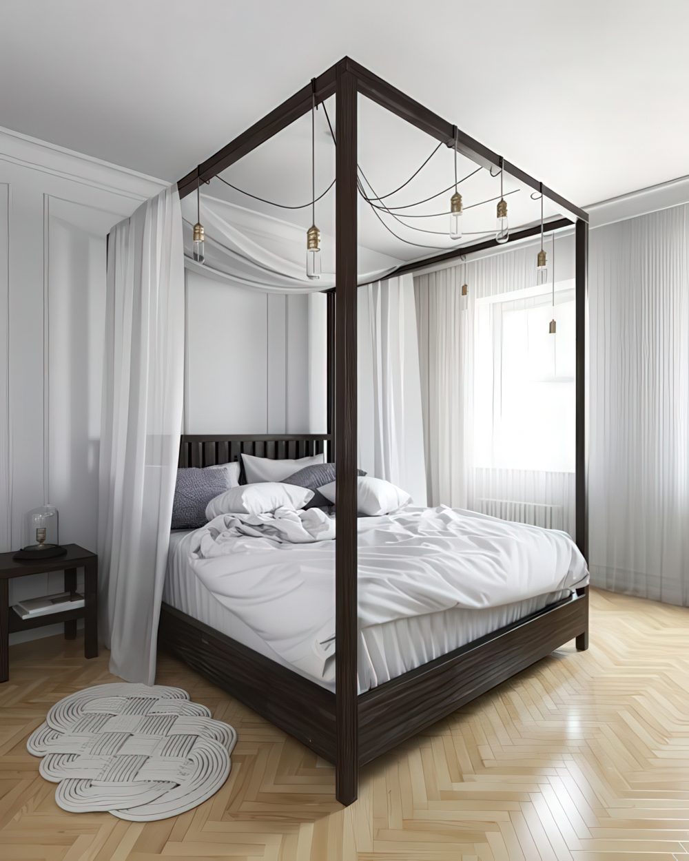 25 Edgy Ways To Style Your Canopy Bed - DigsDigs