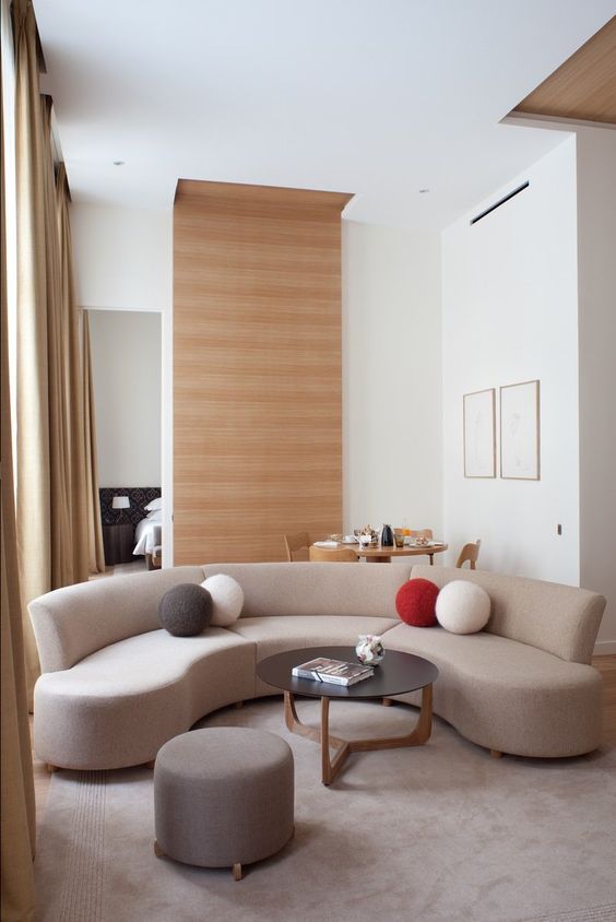 25 Trendy And Catchy Curved Sofas To Make A Statement - DigsDigs