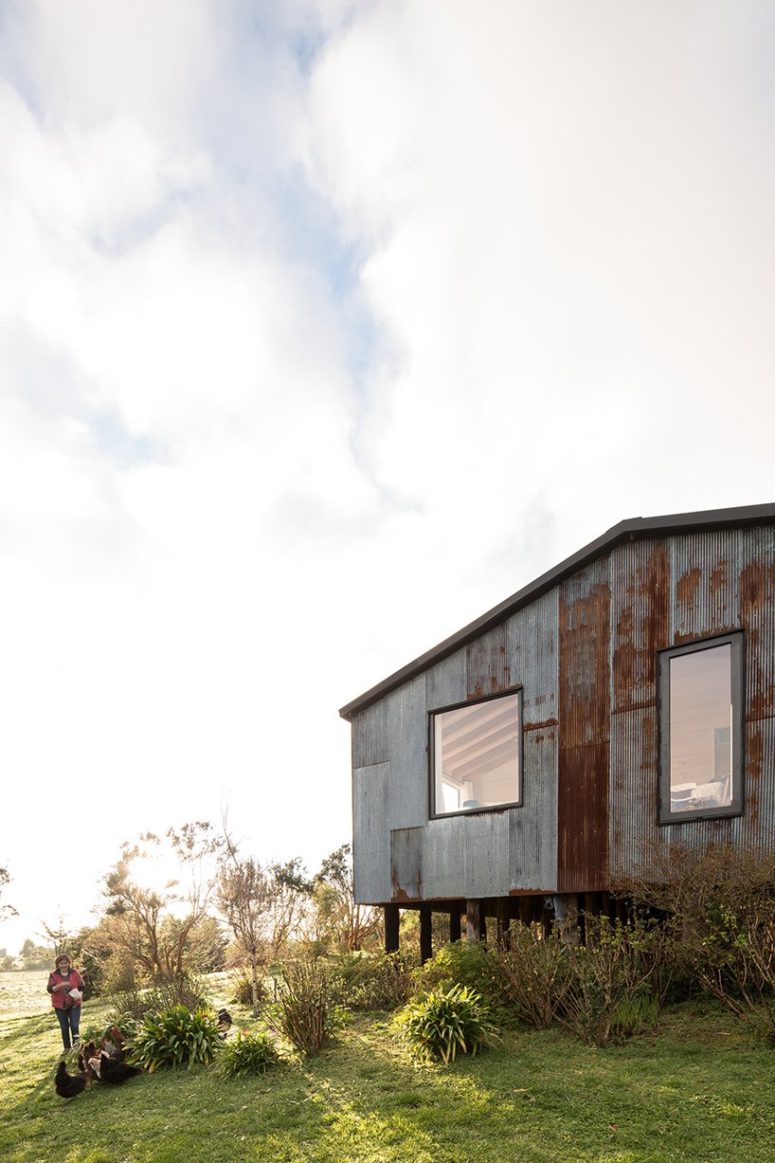 Unusual Rustic Zinc House Inspired By Local Barns - DigsDigs