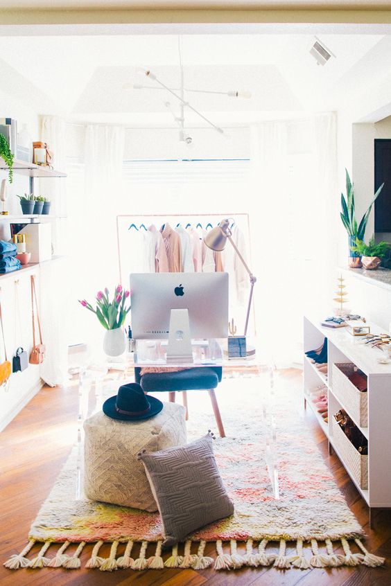 25 Stylish Cloffice Design Ideas That Inspire - DigsDigs