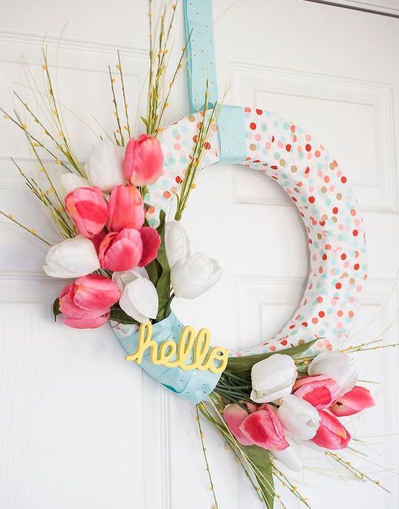 52 Gorgeous Spring Wreaths And Their Alternatives - DigsDigs