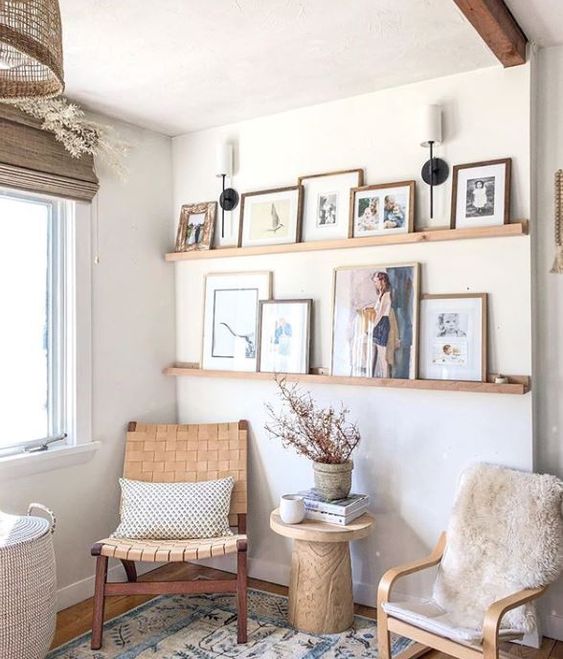 44 Inspiring Ledge Gallery Wall Ideas For Your Home - DigsDigs