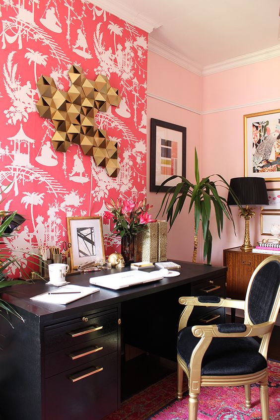 29 Outstanding Maximalist Home Offices That Inspire - DigsDigs