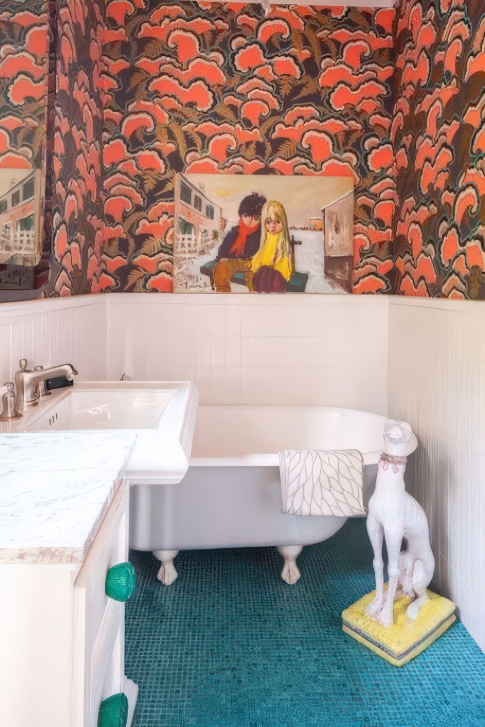 30 Jaw-Dropping Maximalist Bathroom Decor Ideas - DigsDigs