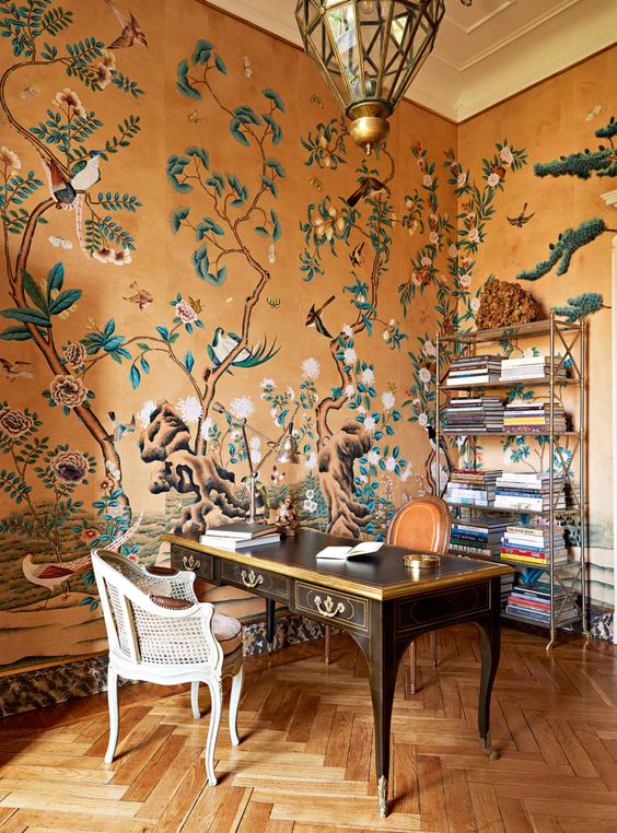 29 Outstanding Maximalist Home Offices That Inspire - DigsDigs