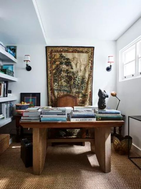 29 Outstanding Maximalist Home Offices That Inspire - DigsDigs
