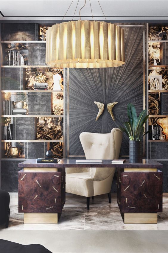 29 Outstanding Maximalist Home Offices That Inspire - DigsDigs