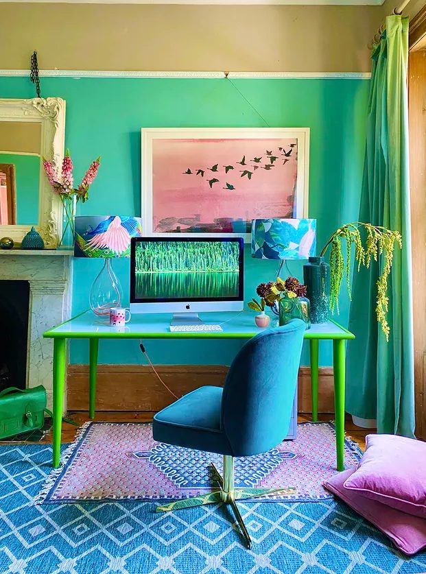 29 Outstanding Maximalist Home Offices That Inspire - DigsDigs