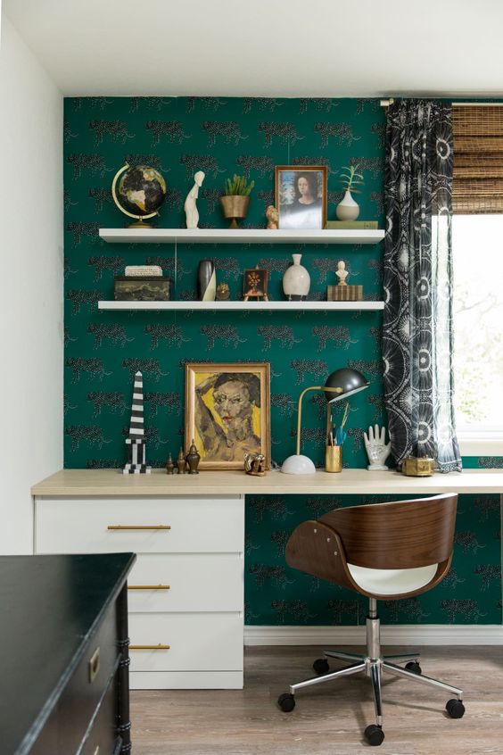 29 Outstanding Maximalist Home Offices That Inspire - DigsDigs