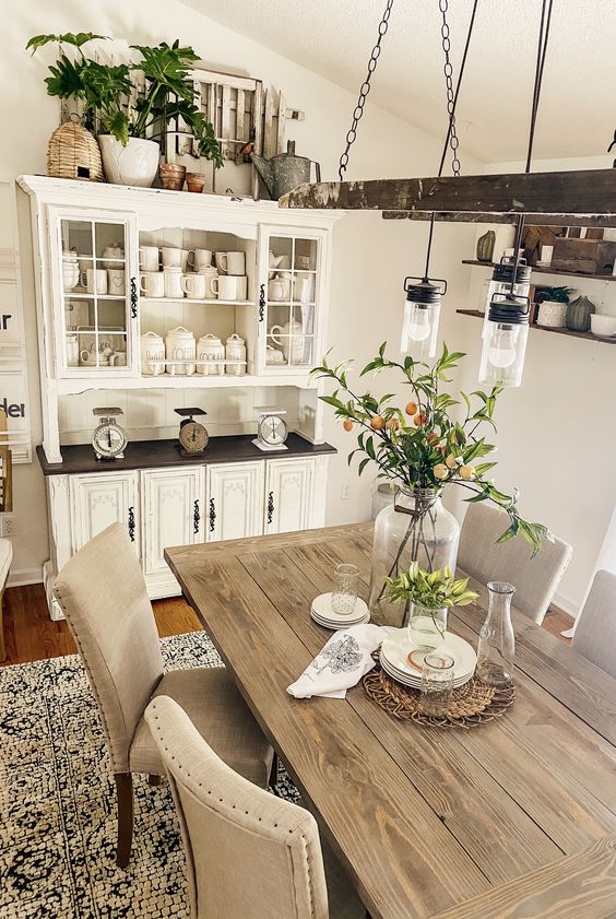 35 Cozy And Welcoming Modern Country Dining Rooms - DigsDigs