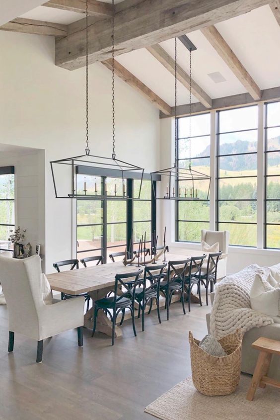 35 Cozy And Welcoming Modern Country Dining Rooms - DigsDigs