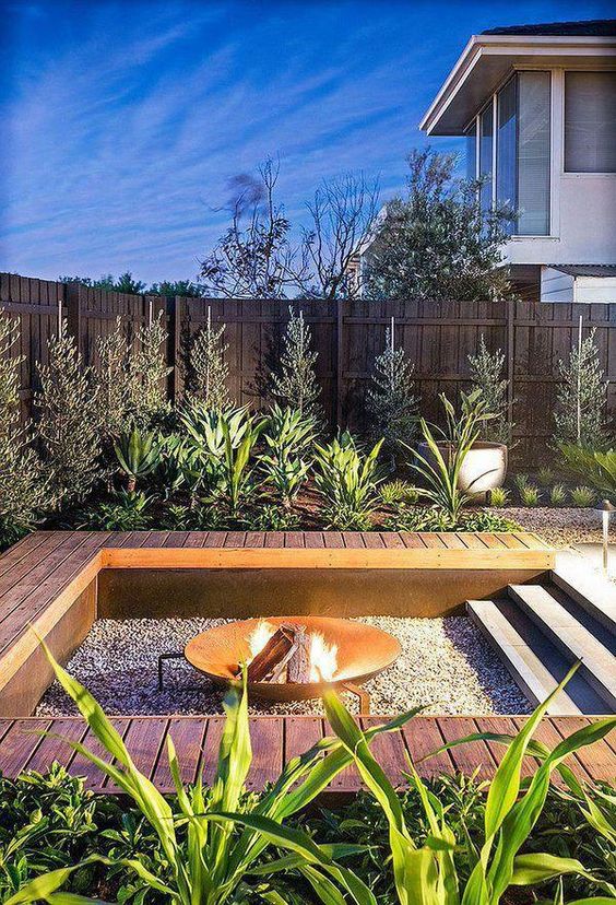 25 Welcoming And Stylish Sunken Patios And Decks - DigsDigs