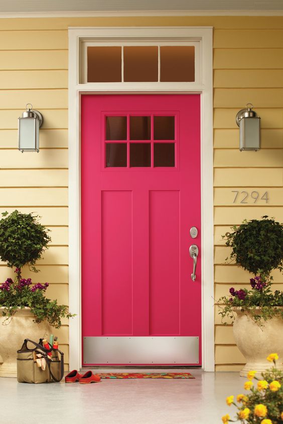 26 Bright Front Doors To Accent House Exterior - DigsDigs