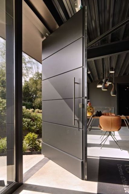 25 Steel Front Door Ideas With Pros And Cons - DigsDigs