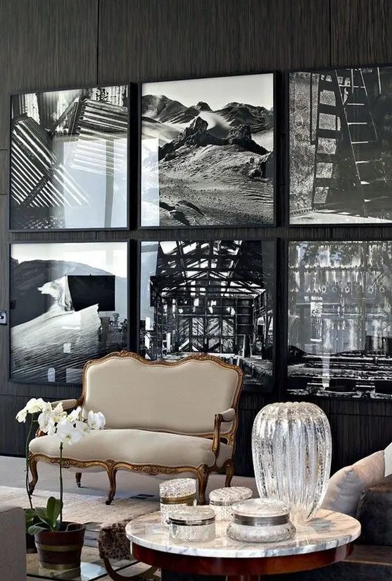 34 Stylish Black And White Gallery Wall Ideas - DigsDigs