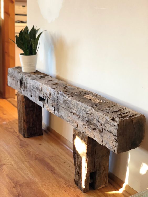34 Edgy Rough Wood Home Decor Ideas - DigsDigs