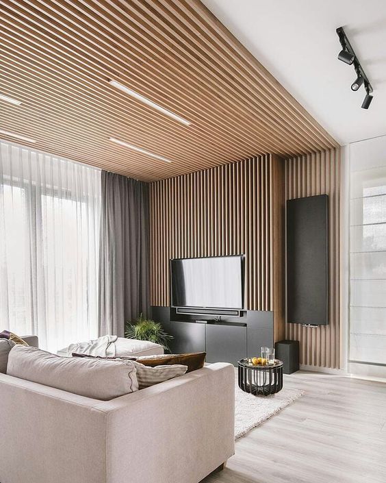92 Stylish Wood Slat Wall Ideas To Try - DigsDigs