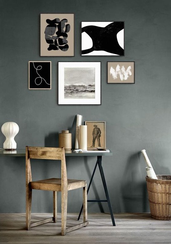 49 Cool Gallery Wall Ideas For Home Offices - DigsDigs