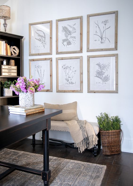 49 Cool Gallery Wall Ideas For Home Offices - DigsDigs