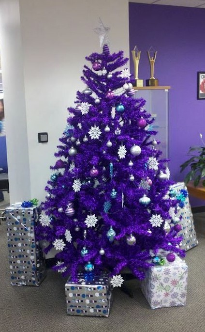 Purple Christmas Ornaments Images