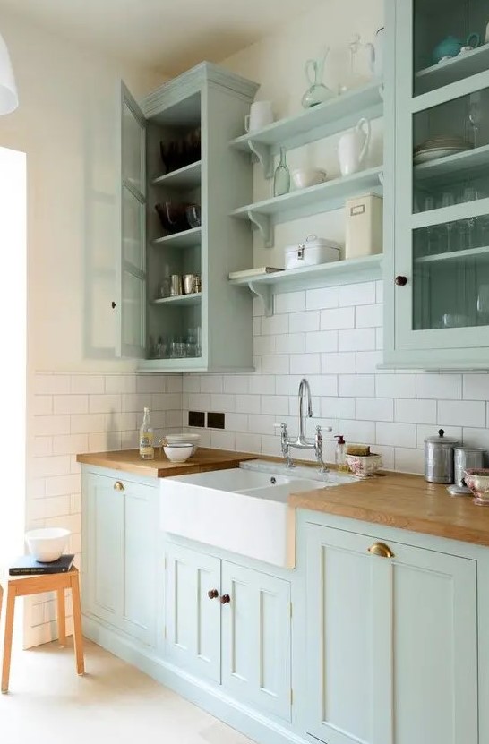 47 Pretty And Cool Mint Kitchen Decor Ideas - DigsDigs
