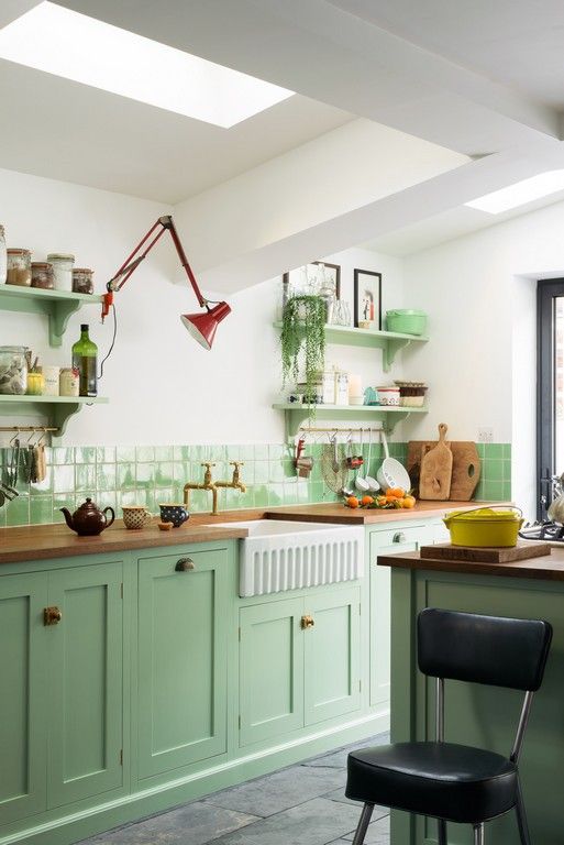 47 Pretty And Cool Mint Kitchen Decor Ideas - DigsDigs