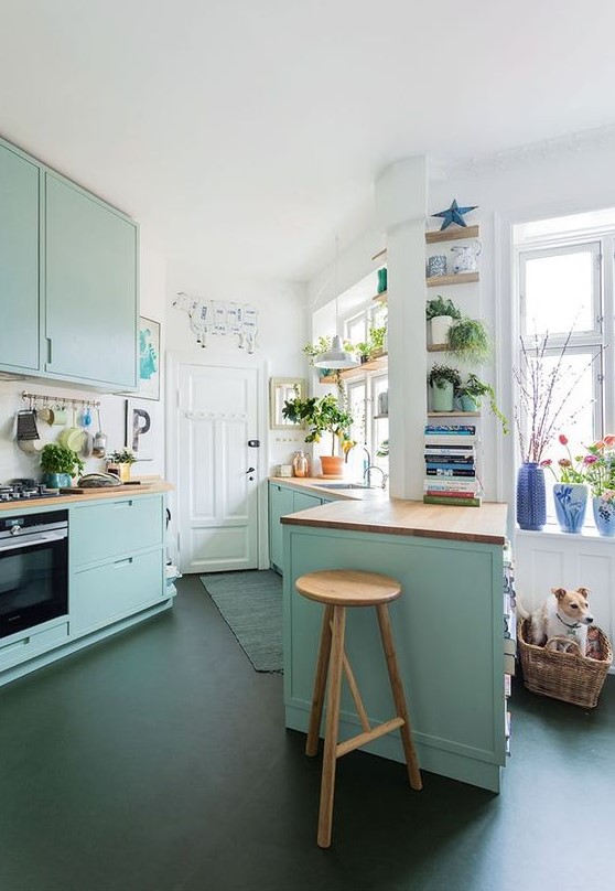 47 Pretty And Cool Mint Kitchen Decor Ideas - DigsDigs