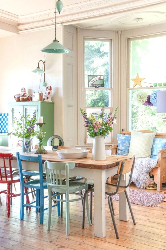 34 Sweet And Lovely Pastel Dining Rooms - DigsDigs