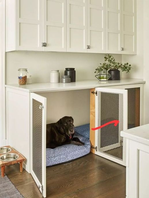 36 Built-In Dog Crates That Won't Spoil Your Interior - DigsDigs