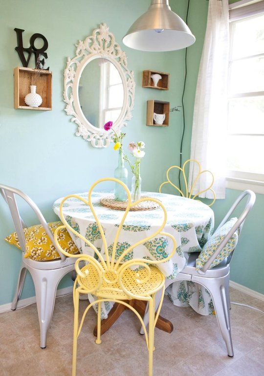 34 Sweet And Lovely Pastel Dining Rooms - DigsDigs