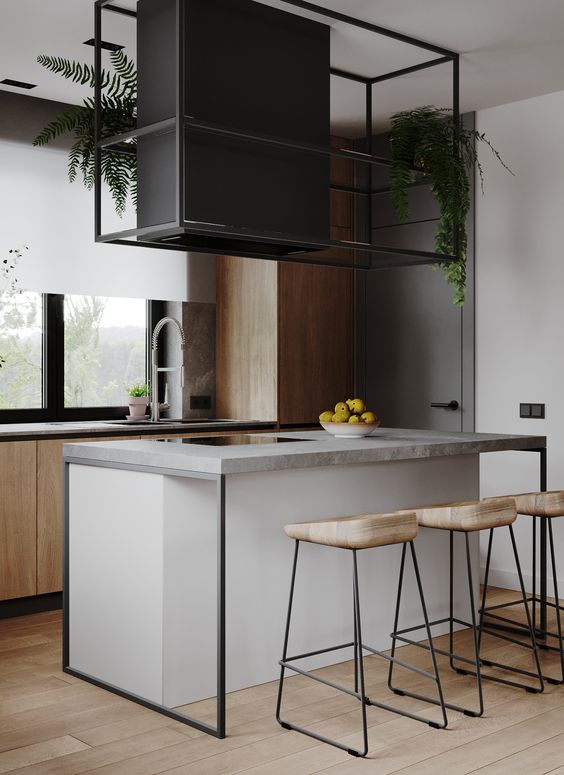 38 Smart And Cool Suspended Kitchen Shelves Ideas - DigsDigs