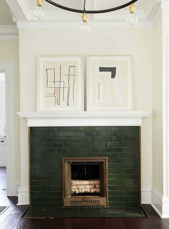 43 Painted Brick Fireplaces For A Bold Touch - DigsDigs