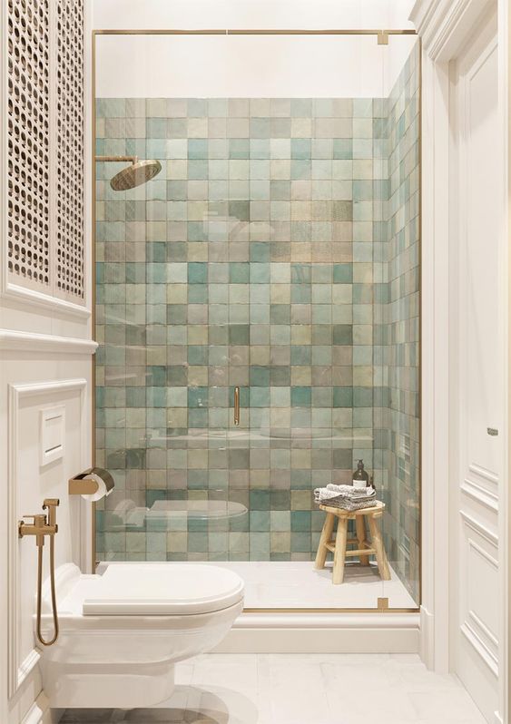 64 Cool Square Tile Ideas For Bathrooms - DigsDigs