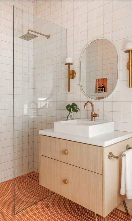 64 Cool Square Tile Ideas For Bathrooms - DigsDigs