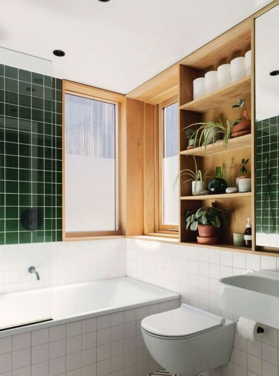 64 Cool Square Tile Ideas For Bathrooms - DigsDigs