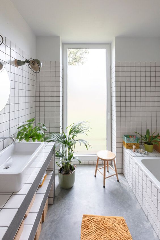 64 Cool Square Tile Ideas For Bathrooms - DigsDigs